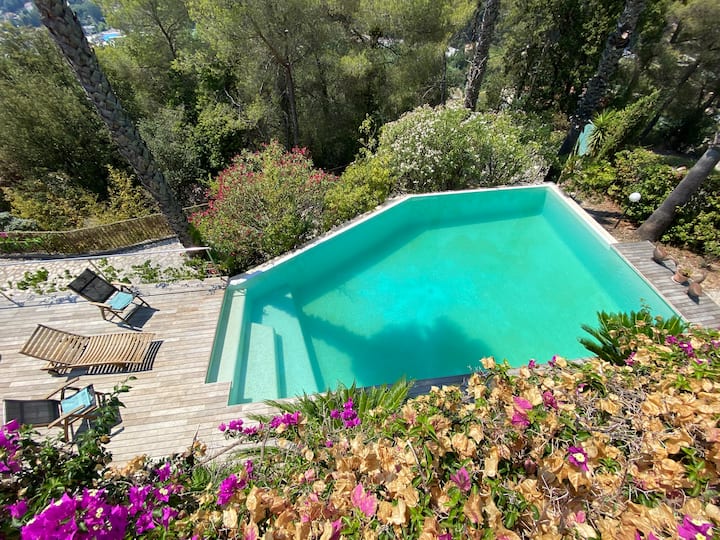 Etage Indépendant Dans Villa Avec Piscine/vue Mer - Cagnes-sur-Mer