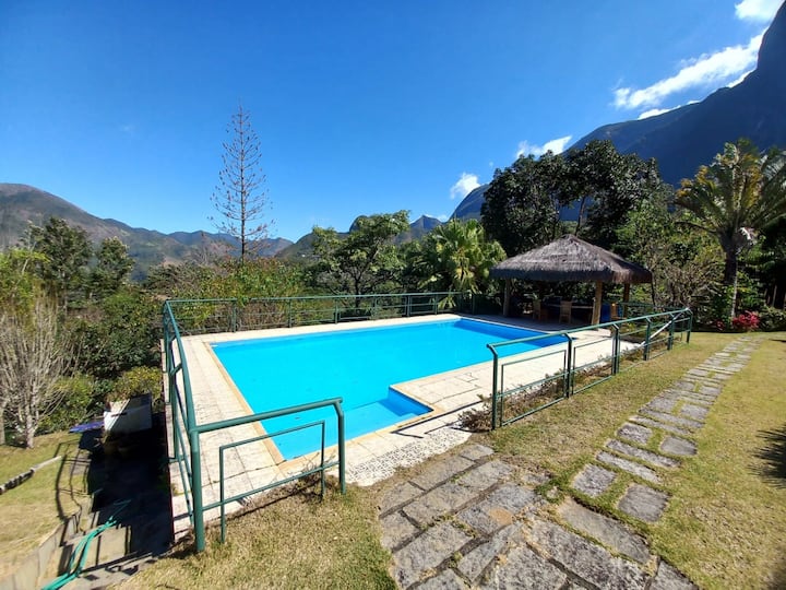 Casa Exuberante Com 5 Suítes, Piscina E Sauna - Petrópolis