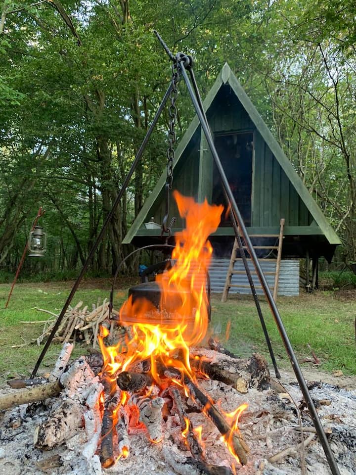 Off-grid Woodland Camping 8 Guests - Horsham