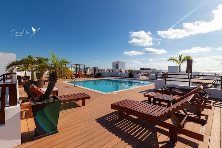 Only 100mt From The Beach! Seaview  Pool & Parking - Playa del Carmen
