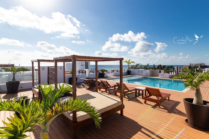 Only 100mt From The Beach! Seaview Pool & Parking - Playa del Carmen