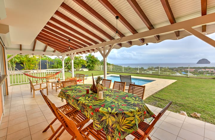 Villa Colibri - Charme Tropical Et Vue Mer - Martinique
