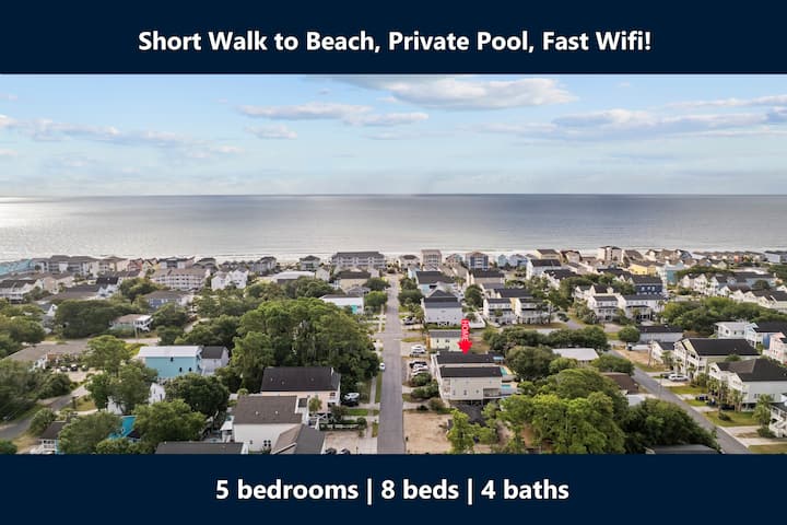 Short Walk To Beach, Private Pool, Fast Wifi! - Murrells Inlet, SC