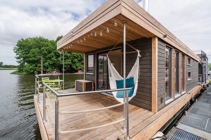 Hochwertiges Hausboot, Große Terrasse Und Kamin - Hamburgo