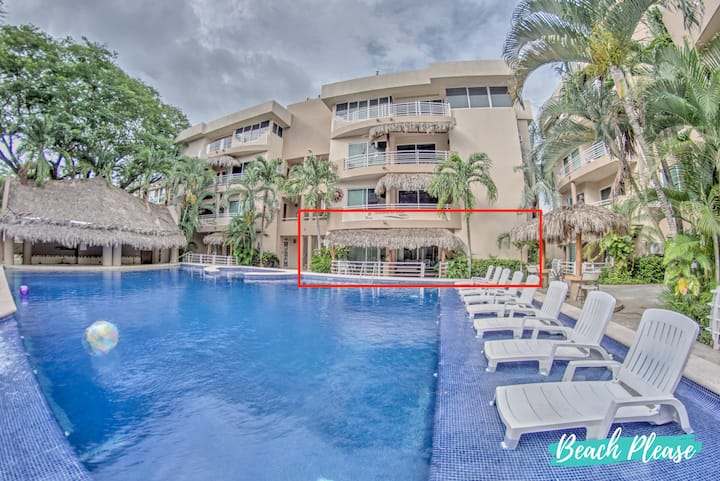 Perla 61: Groundfloor 2br W Pool - 6 Blocks To Bea - Bucerías
