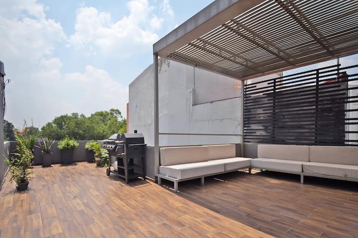 Big Apt In Front Of Viveros Coyoacan With Terrace! - Ciudad de México