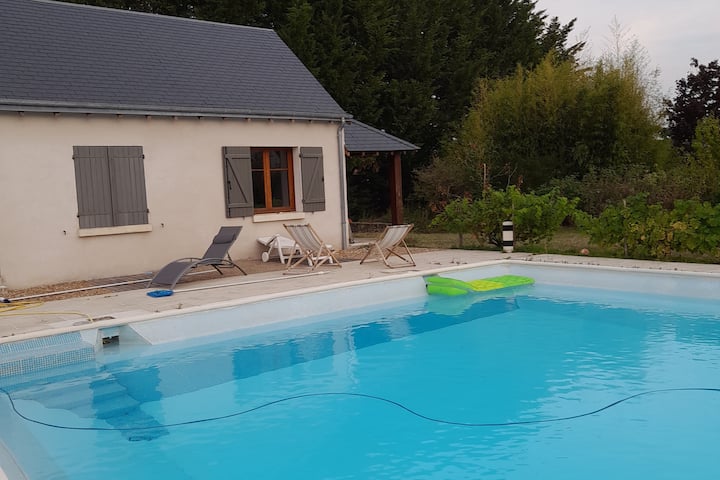 Petite Maison Calme Avec Piscine - Chaumont-sur-Loire