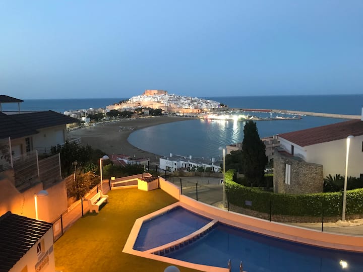 Bel Appartement Face à La Mer Et Château - Peniscola