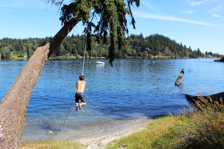 Sup Board Paradise|waterfront Cabin|private Beach🌊 - Silverdale, WA