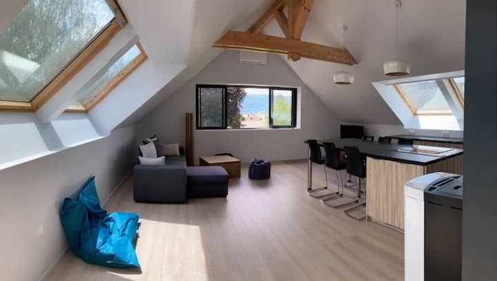 Maison Duplex Neuf - Vue Lac Annecy - Plage 200m - Annecy