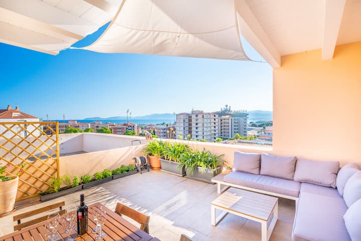Penthouse Light And Colors | Sea View Terrace - Capoterra