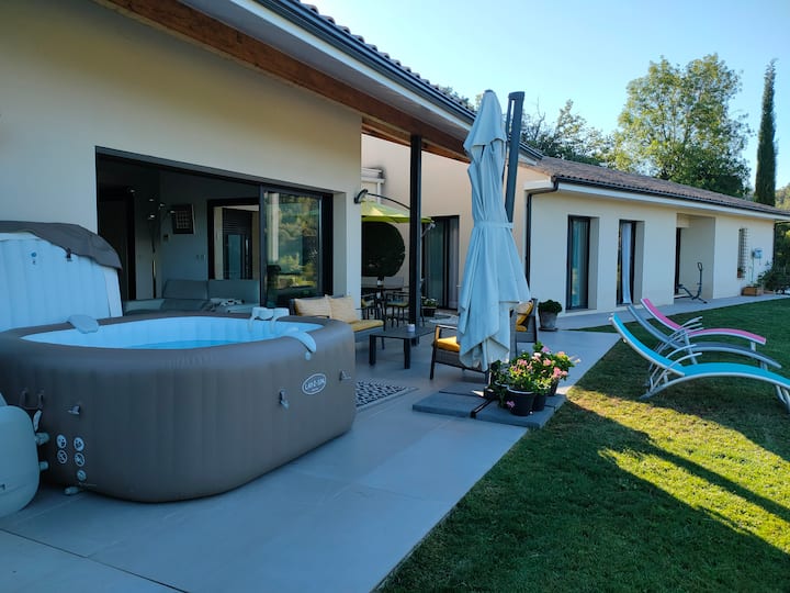 Villa 4* Contemporaine Climatisée, Vue Panoramique - Bédarieux