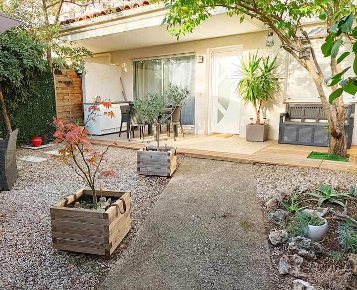 Appartement Cocooning Avec Jardin Piscine - Montpellier