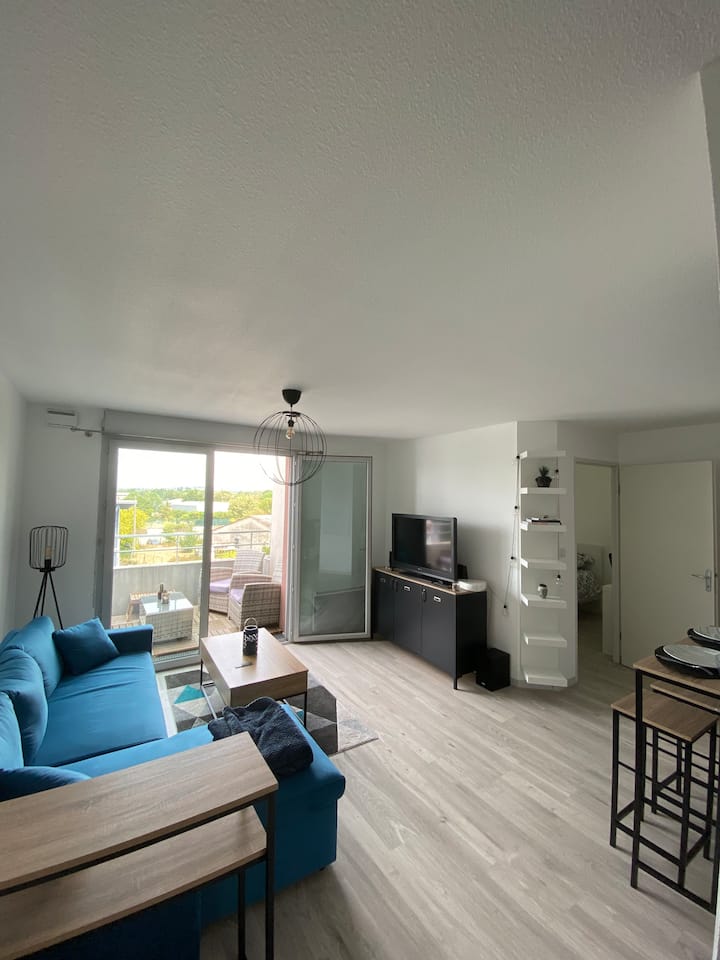 Proche Centre/gare Cosy Superbe Terrasse Prkg/wifi - Balma