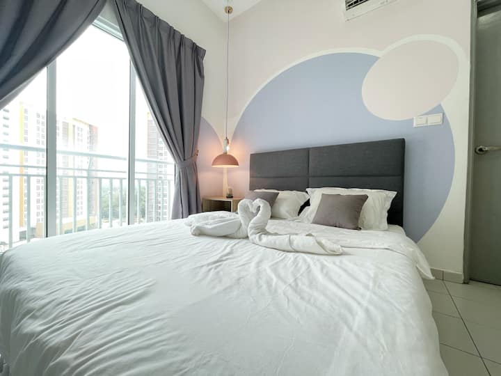 #Mhj2h Cozy 2bedroom 9pax Wifi&netflix S&thomez民宿 - Aéroport de Kuala Lumpur (KUL)
