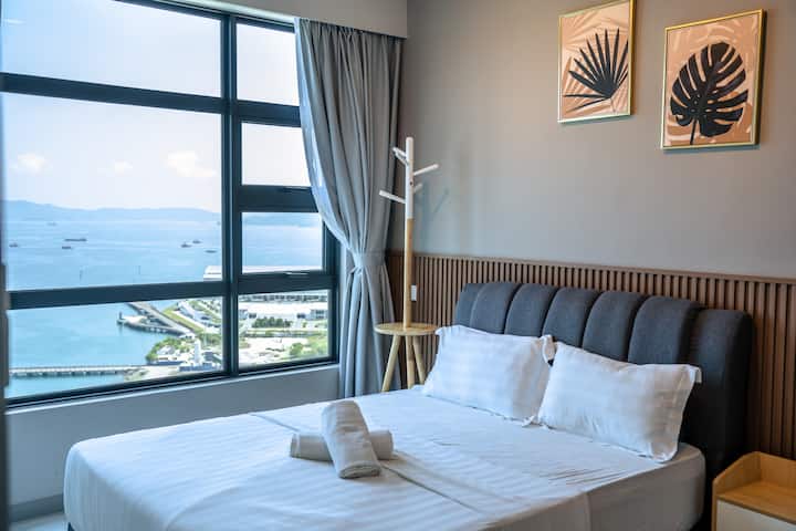 #1 Jq Comfy Seaview Getaway | 舒适海景度假屋 | Kk市中心 - Sabah