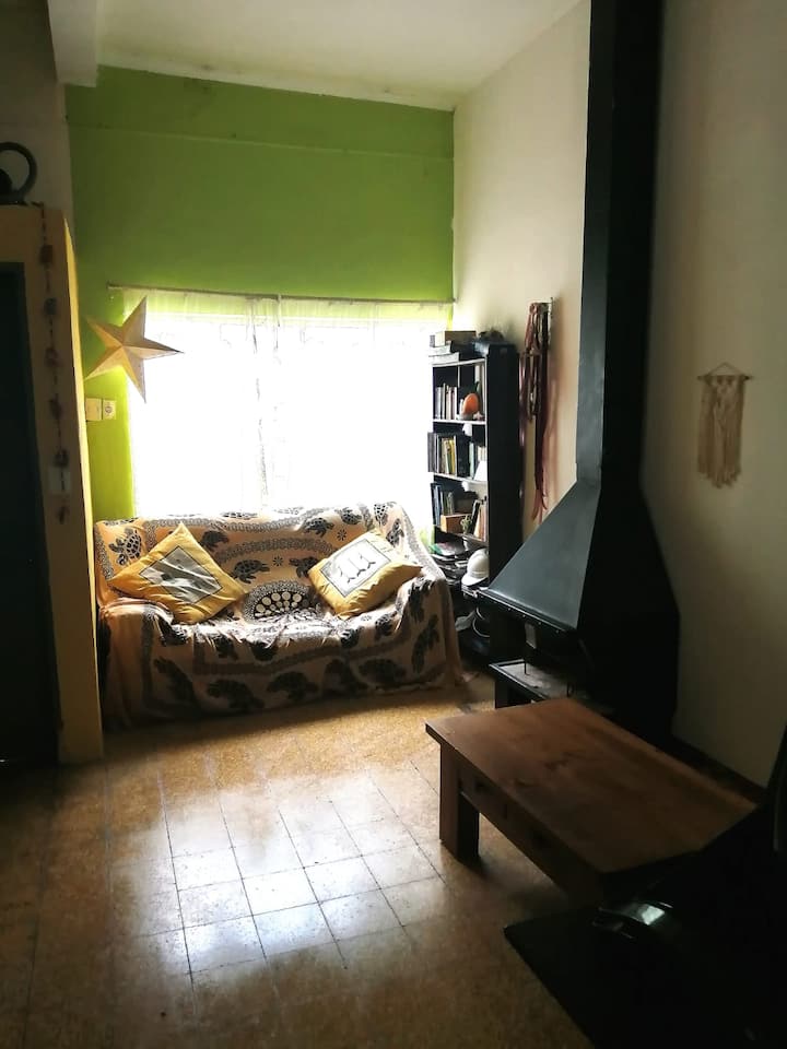 Casa Con Chimenea Interior Y Vista Al Patio. - Montevideo