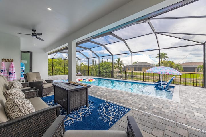 Villa Isla De Lilly-waterfront Heated Poolwmancave - Burnt Store Marina