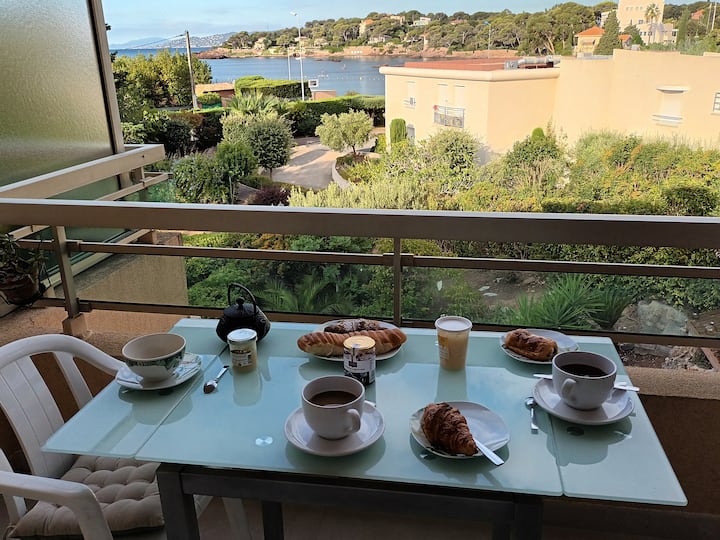 Superbe 2 Pieces Climatisé,vue Sur Mer, Piscine - Agay