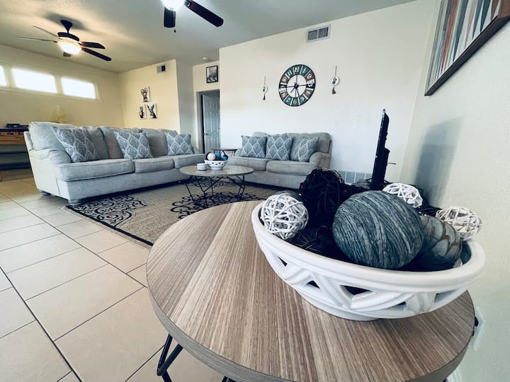 Chic Brick Interior Condo Lit By String Lights - Midland, TX