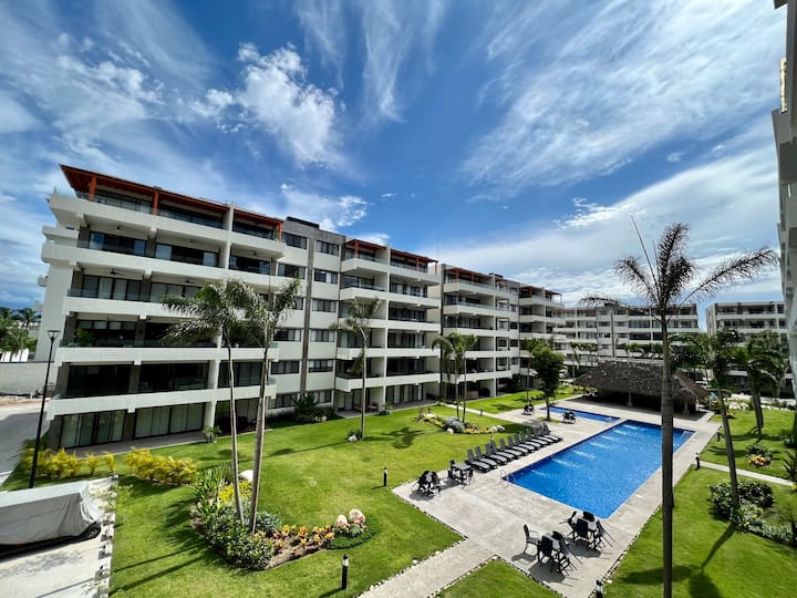 Lujoso Departamento En Nuevo Vallarta Con Alberca - Nuevo Vallarta