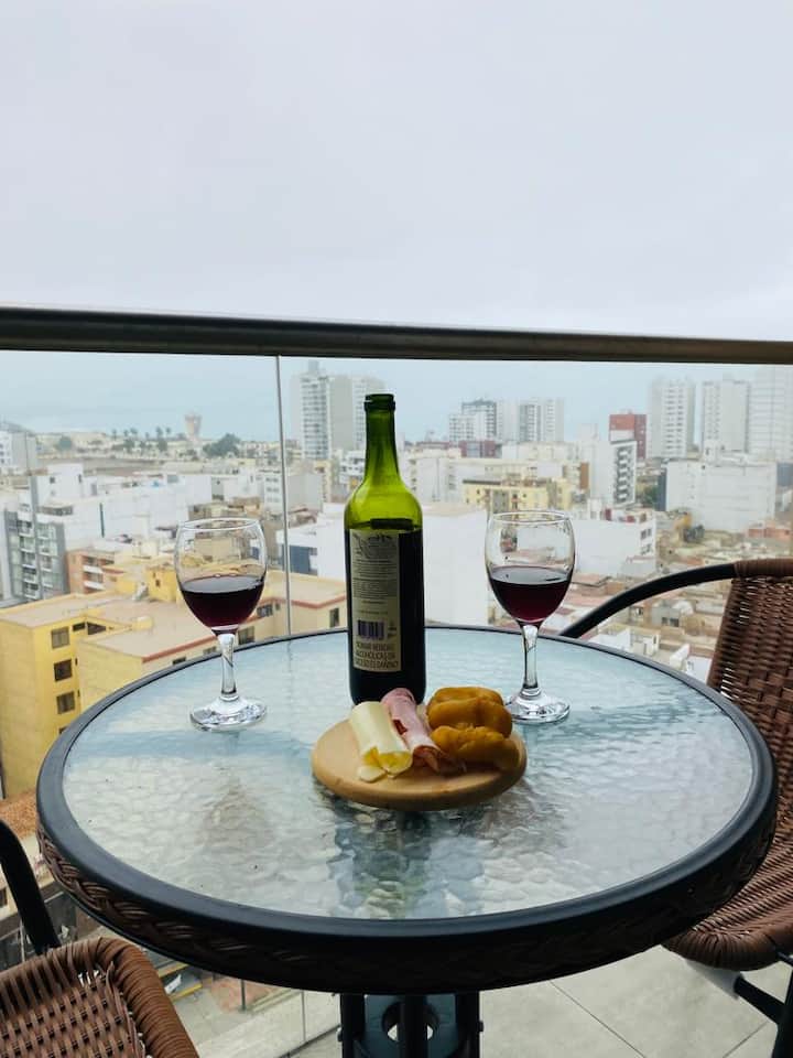 Hermoso Apartamento Con Vistas Al Mar - Lima