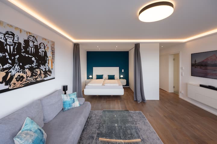 Luxus Apartment Mit Skyline View. - Aéroport de Francfort (FRA)