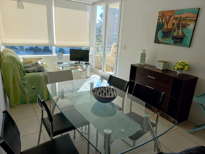 Acogedor Apartamento Con Piscina Y Jardines - Papudo