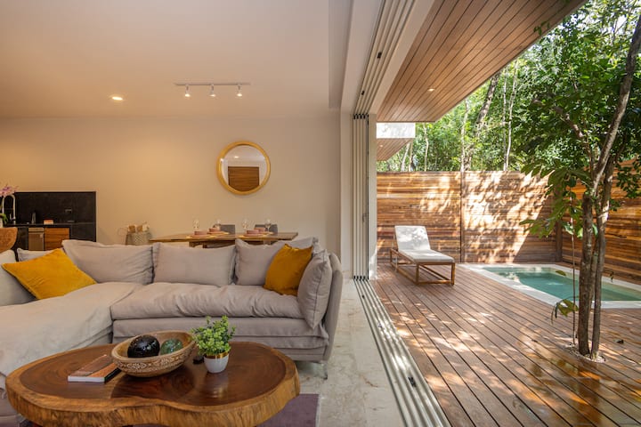 Modern Eco Villa- Pool, Bbq, Patios, Free Parking - Tulum