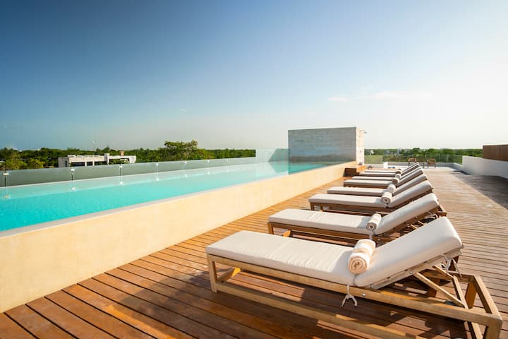 2-story Ph W Pool, Rooftop & Concierge In Tulum - Tulum