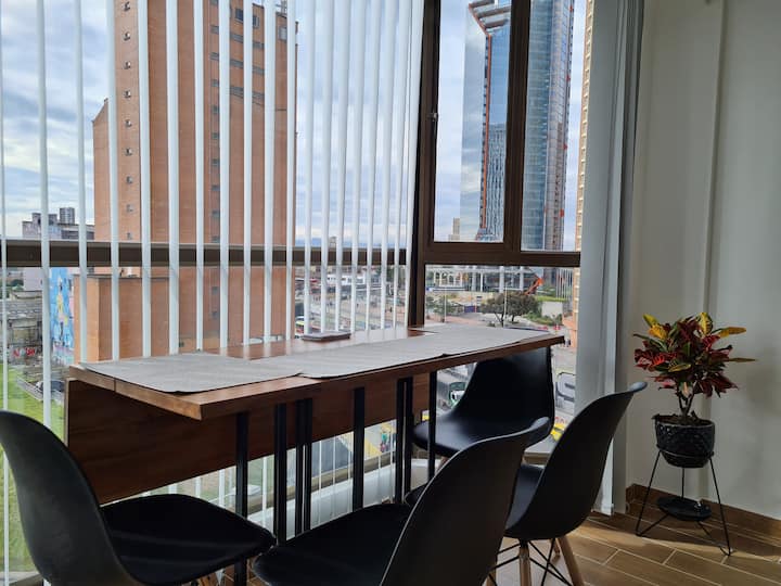 Apartaestudio Con Vista Espectacular De Bogotá. - Bogota