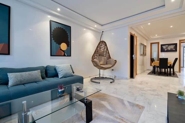 2-bedroom/ Keyless Smartlock/ Central / Free Pkg - Casablanca