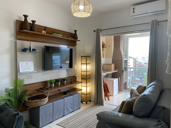 Apto C 2 Qtos C/ar, Tv, Wifi. A 5 Min Praia Grande - Ubatuba
