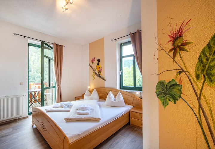 Doppelzimmer Mit Balkon Und Blick Zur Elbe - Stadt Wehlen