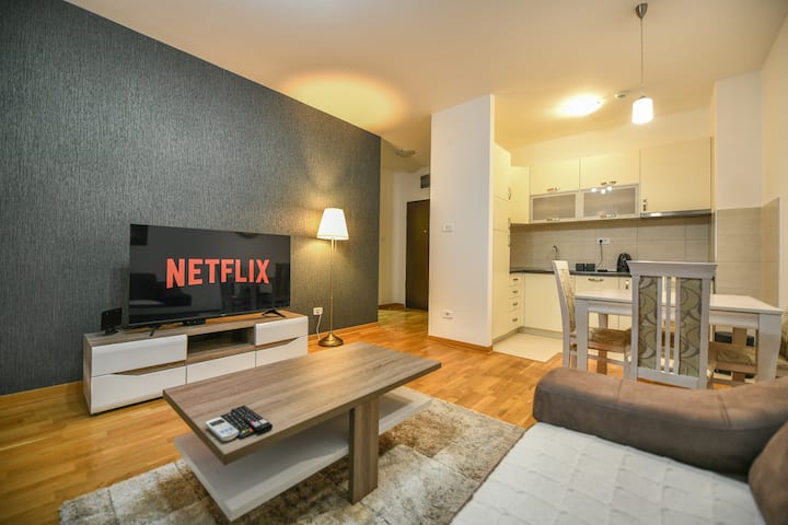 Cozy 1-bedroom Apartment W/free Parking+netflix - Podgorica
