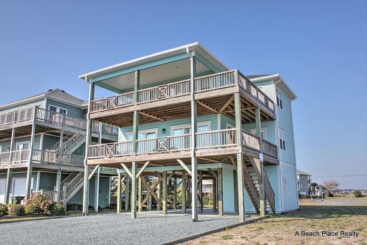 Gorgeous Ocean And Sound Views, Pets Allowed - Topsail Beach, NC