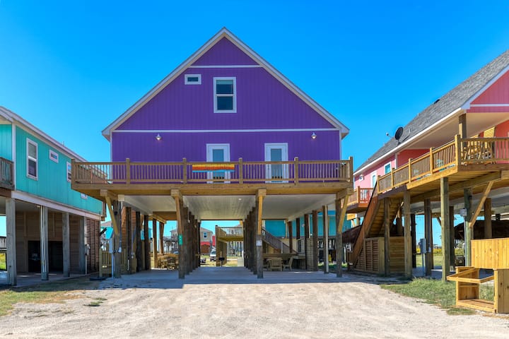 Hottub, Ocean Views, Steps To Beach, Sleeps 21! - Crystal Beach, TX
