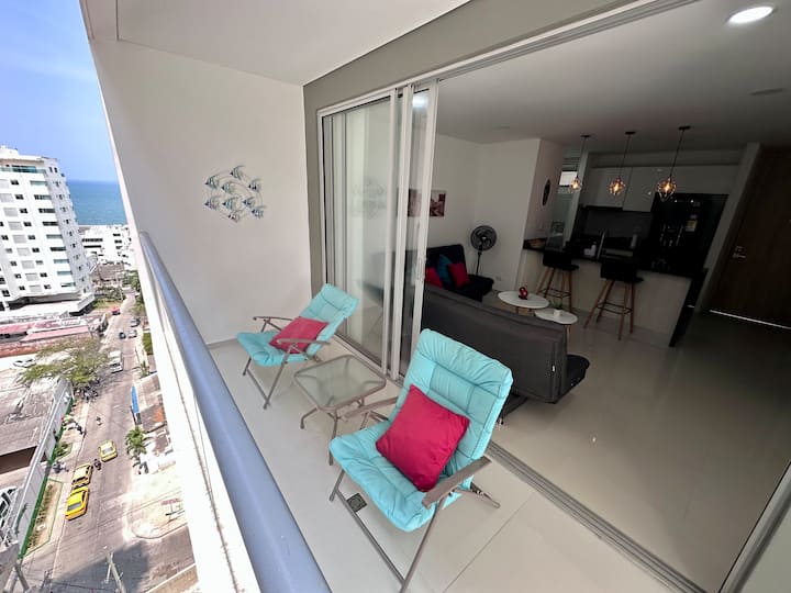 10th Fl. 5 Min To Walled City - Best Pool & New - Cartagena