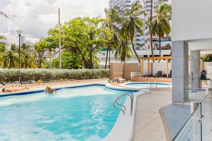Apartamento Con Vista Al Mar, Piscina & Playa - Cartagena