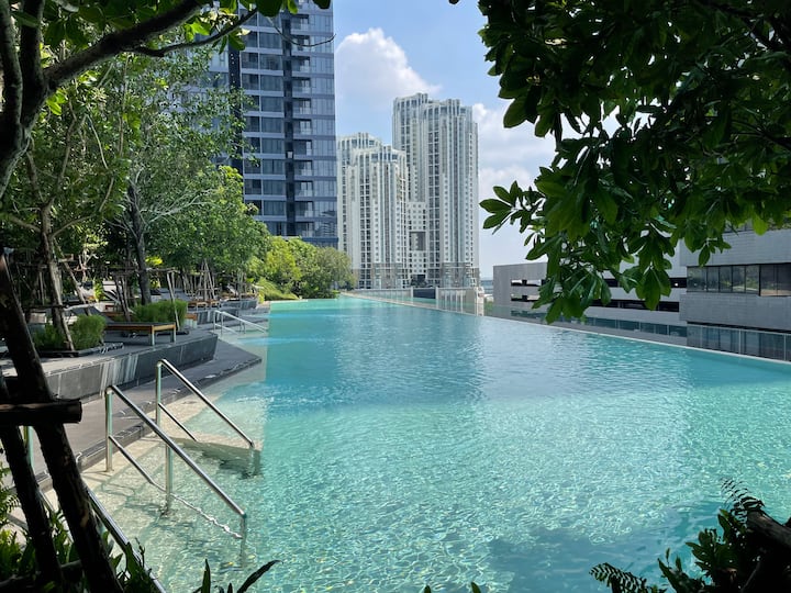 地铁口火车夜市曼谷Rama9顶级豪宅509 - Bangkok