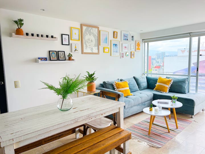 Casa Luz Roma! Acogedor Departamento Con Balcón. - Mexiko-Stadt