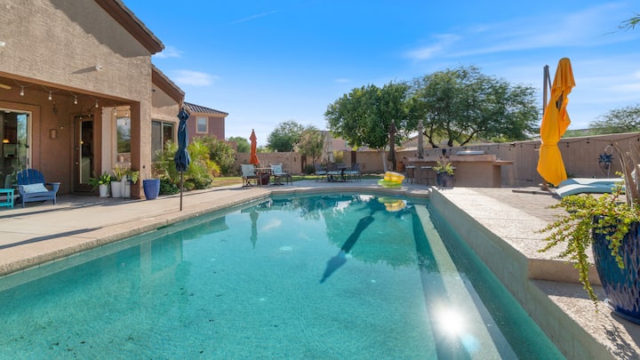 Pool, Bar And Grill Resort Style Home In Estrella - Goodyear, AZ