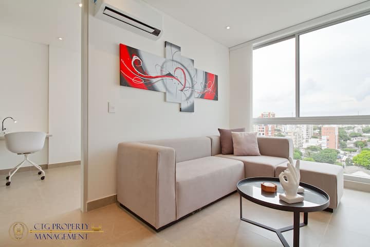 D1011- Distrito 90 Apt Prime Location And Comfort - Barranquilla