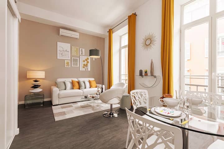 Place Masséna - 200m Plage - Studio Luxe Climatisé - Nice