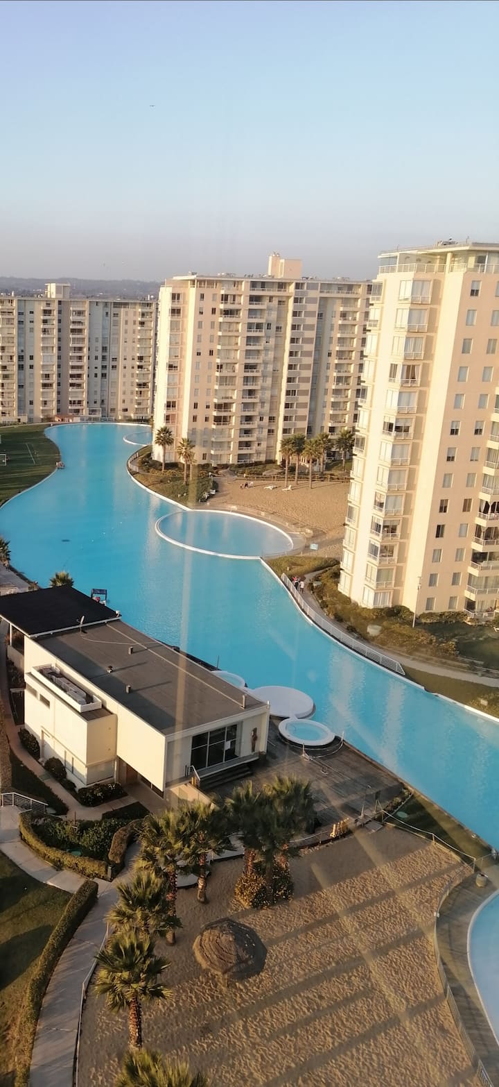 Ideal   Descanso Familiar Piscina Laguna Vista - Algarrobo