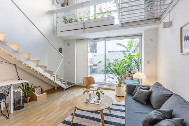 Bright Stylish Loft With Patio In Villa Crespo - Argentína