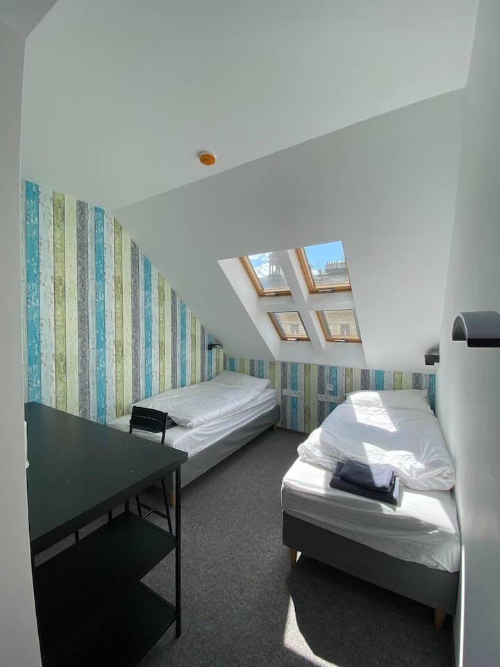 Cozy Small Room With Twin Beds - Prague