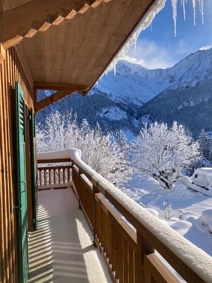 Grand Triplex Contemporain Dans Chalet Ancien - Les Contamines-Montjoie