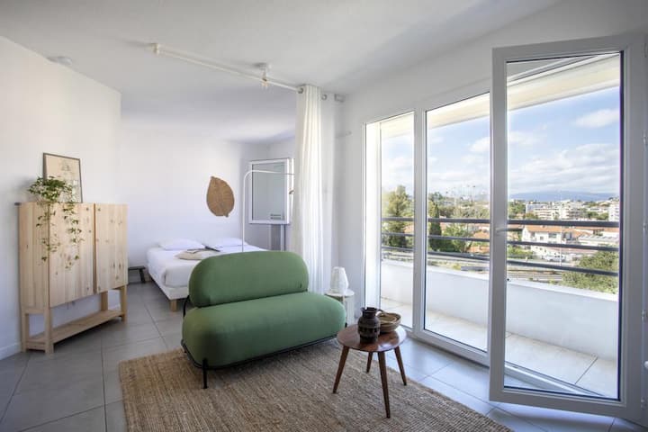 Studio Lavender Antibes, Train Station 5min, A-c - Juan-les-Pins