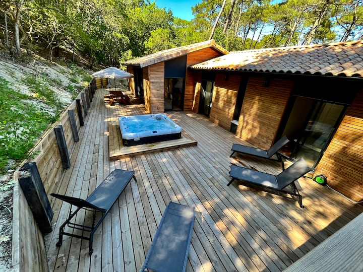 Villas Proche Lac Avec Piscine Et Spa Pour Groupe - Lacanau